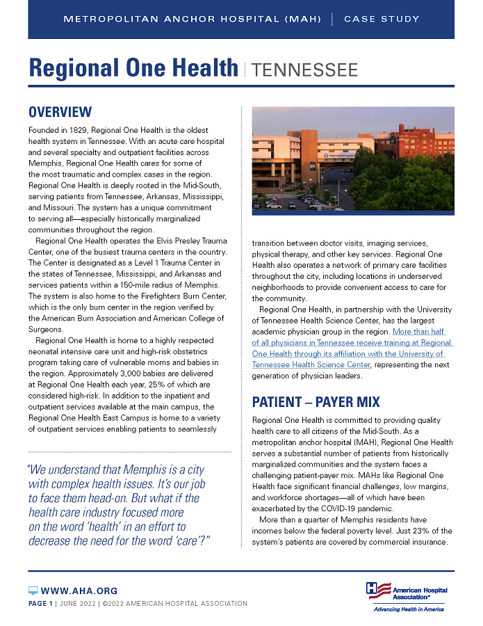 Regional One Health | Tennessee | AHE